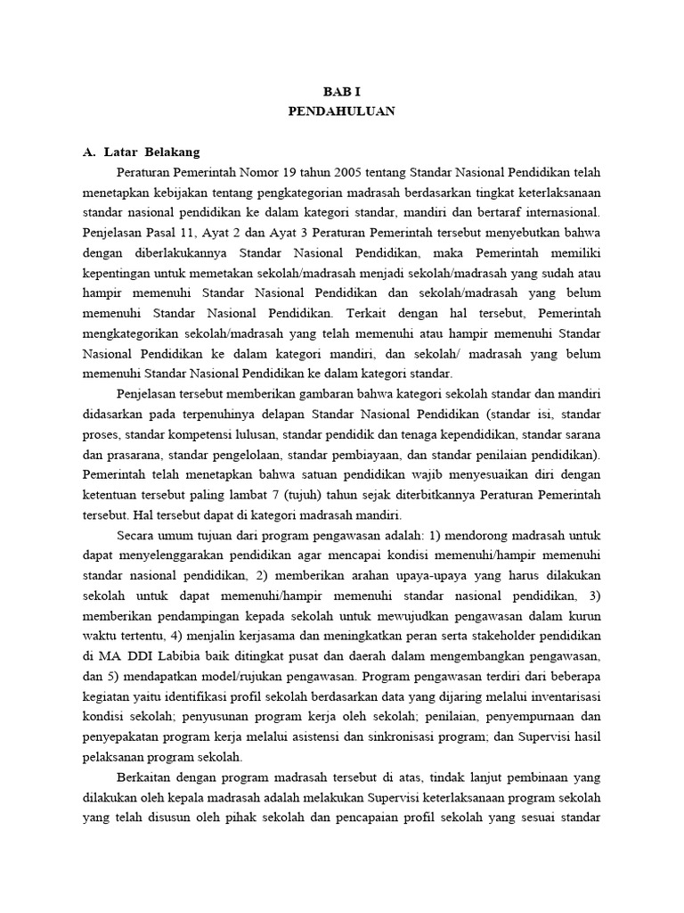 Supervisi Madrasah dan SNP | PDF | Karier & Perkembangan | Bisnis