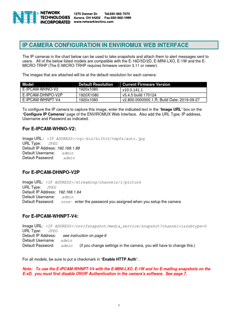 E Ipcam WHNPT v4 Manual | PDF | Ip Address | Computer Network