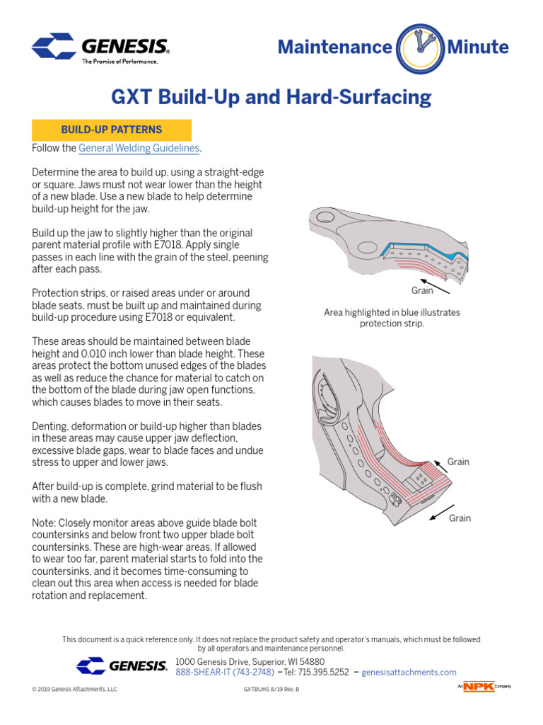 GXT Jaw Build-Up & Hard-Surfacing Guide | PDF | Applied And ...