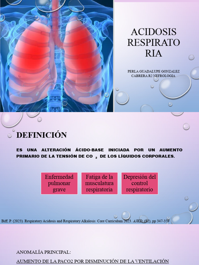 Acidosis Respiratoria: Causas y Tratamiento | PDF | Enfermedades y ...