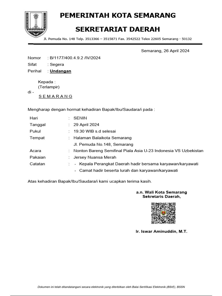 Nobar 29 April 2024 | PDF