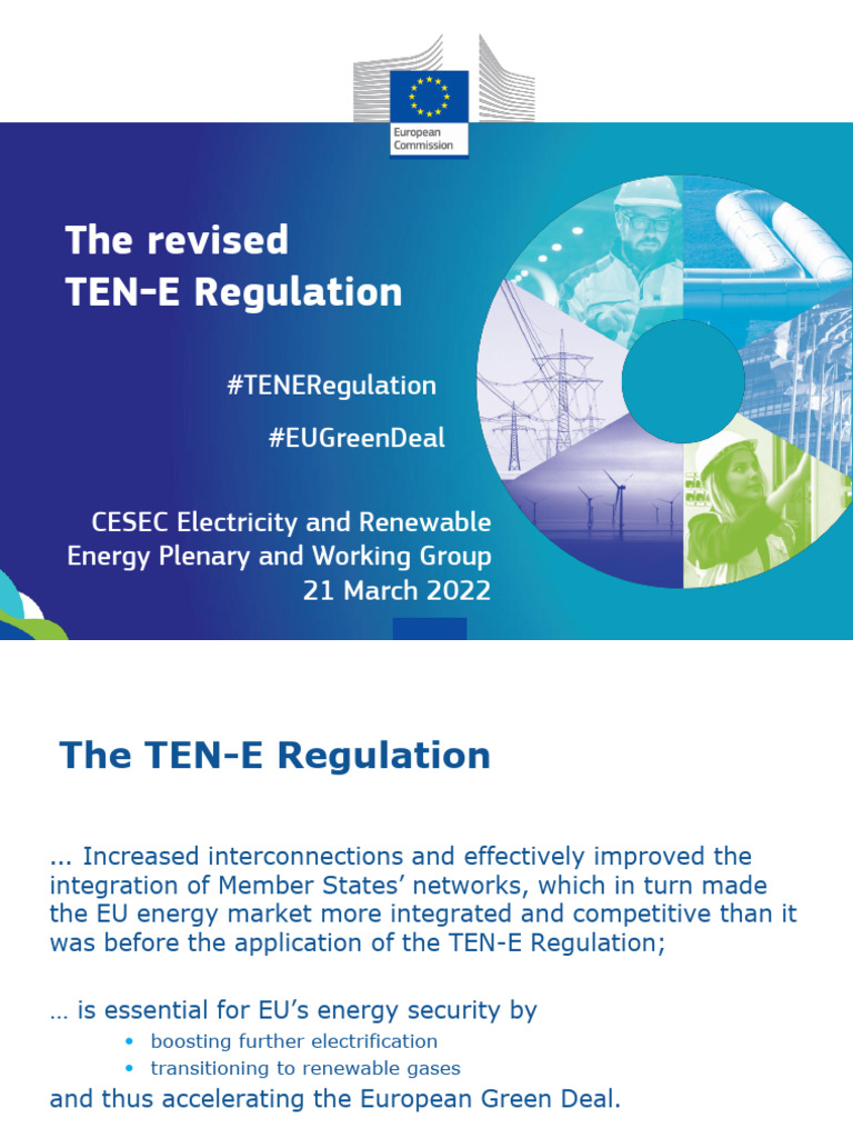 The Revised TEN-E Regulation - CESEC Electricity and RES WG | PDF ...