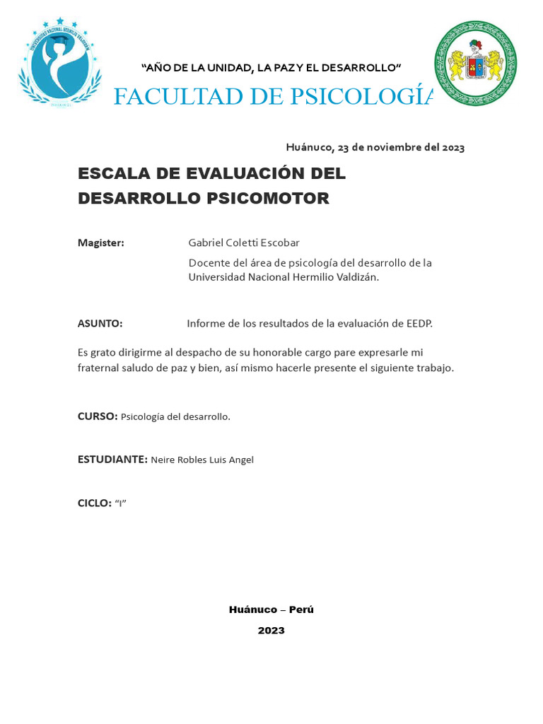 Informe de EEPS | PDF | Crecimiento personal y profesional