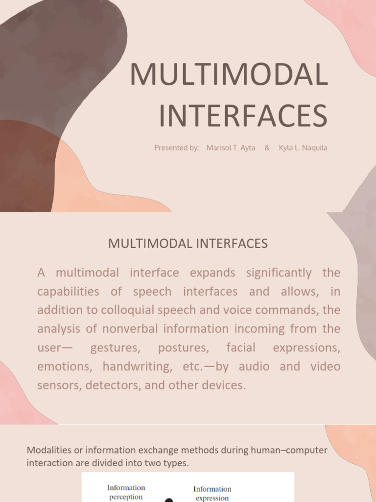 Multimodal Interfaces Ayta Naquila | PDF | Human–Computer Interaction | User Interface