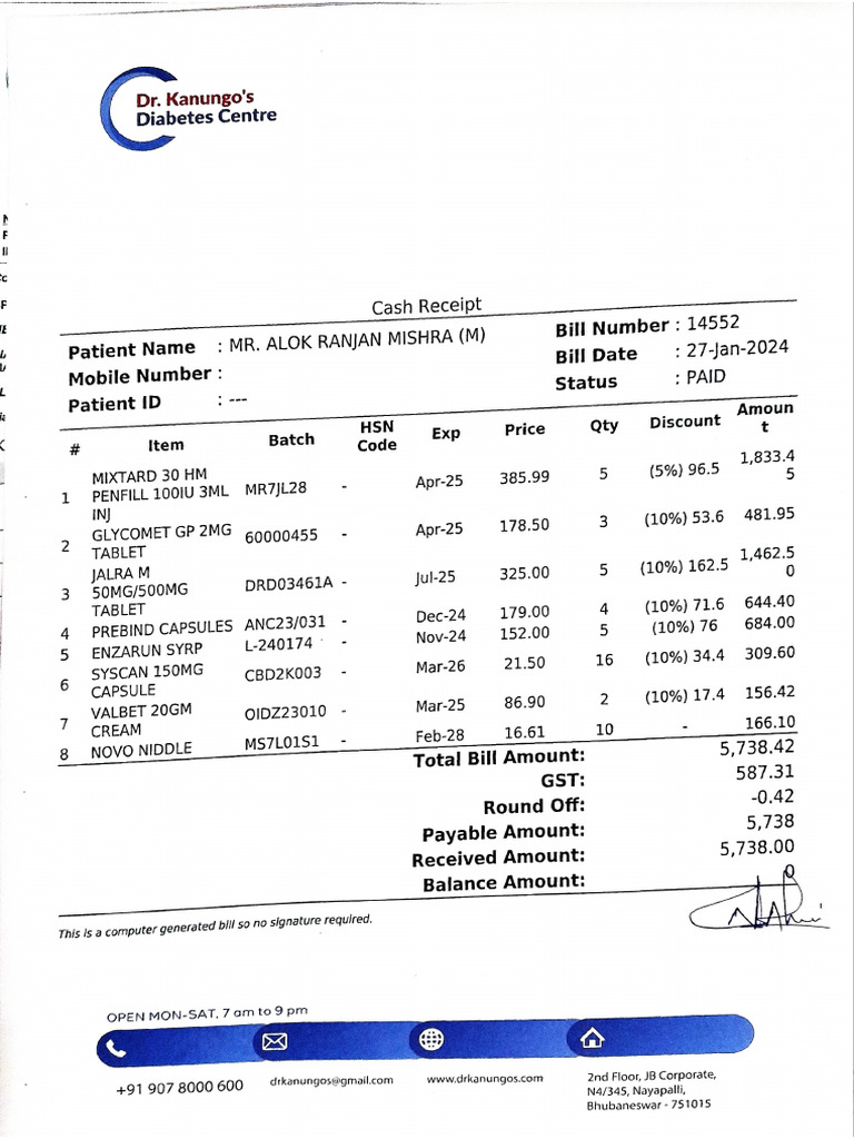 Person's Diabetes Report For Study | PDF