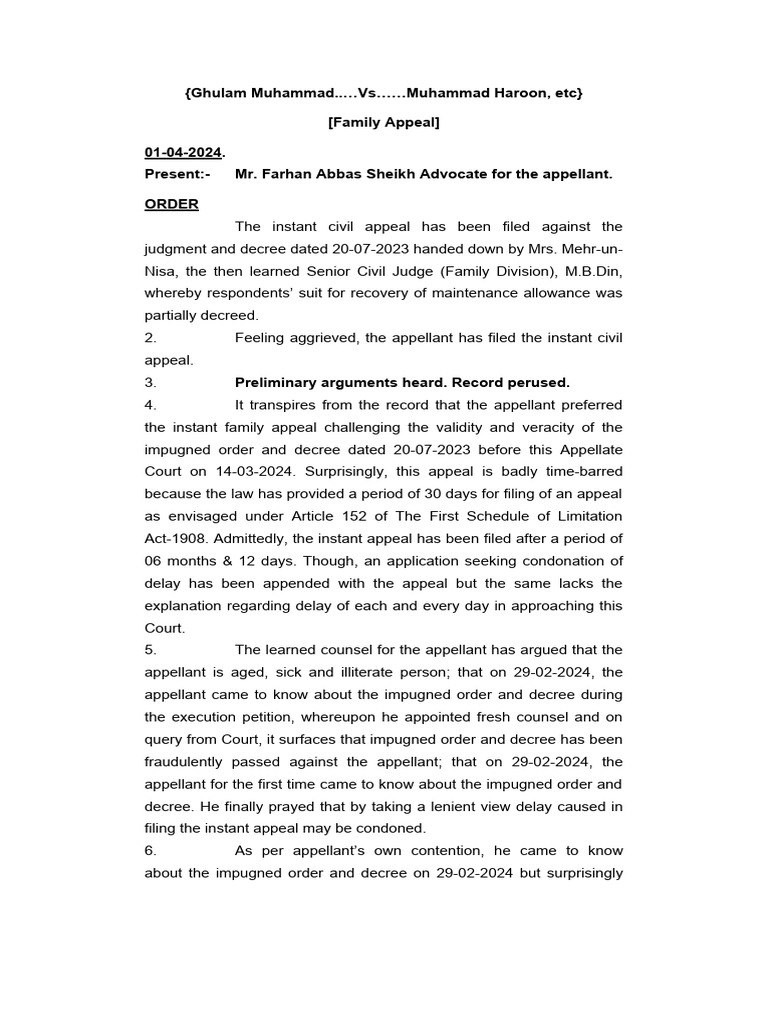 G.Fareed Vs M.Haroon | PDF | Appeal | Constitutional Law