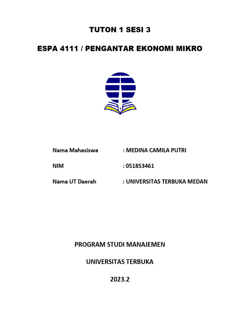 Tugas 1 Pengantar Ekonomi Mikro | PDF