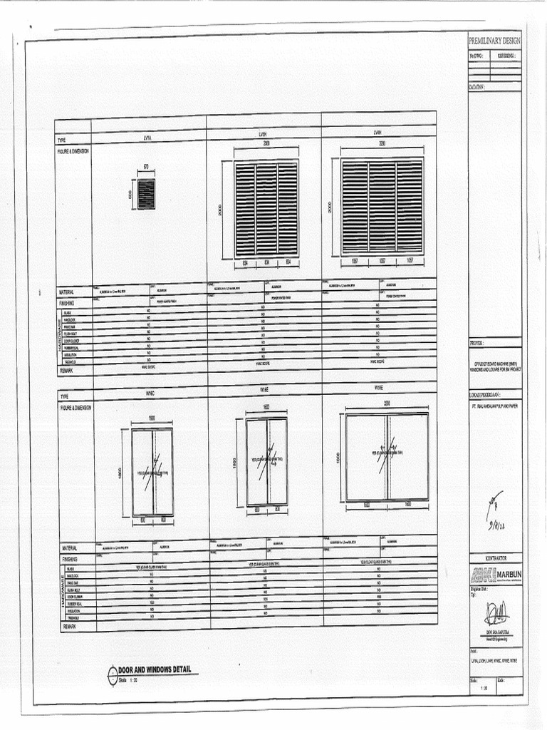 Fabrication shop drawing window & louvre | PDF