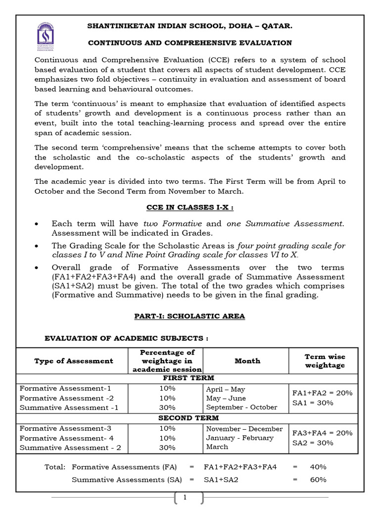 SIS Assessment and Promotion Policy | PDF | Behavior Modification ...