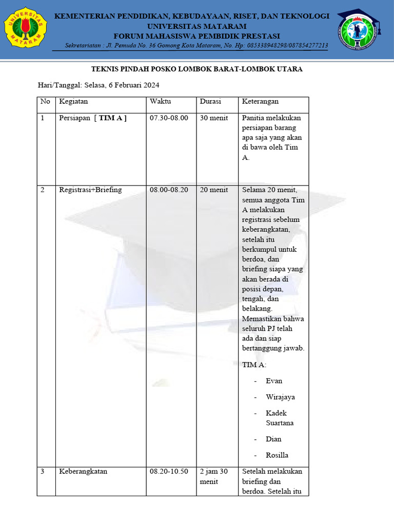 Teknis Kepindahan KLU | PDF