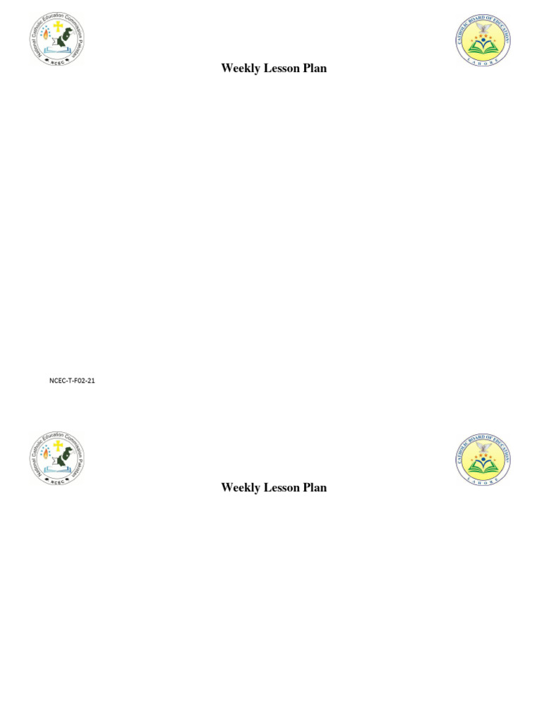 Weekly Lesson Plan Format (1) .Docx Maam Mariam | PDF | Lesson Plan | Social Media