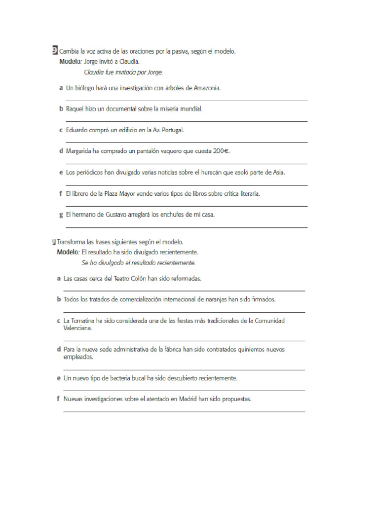 Voz Activa y Pasiva | PDF