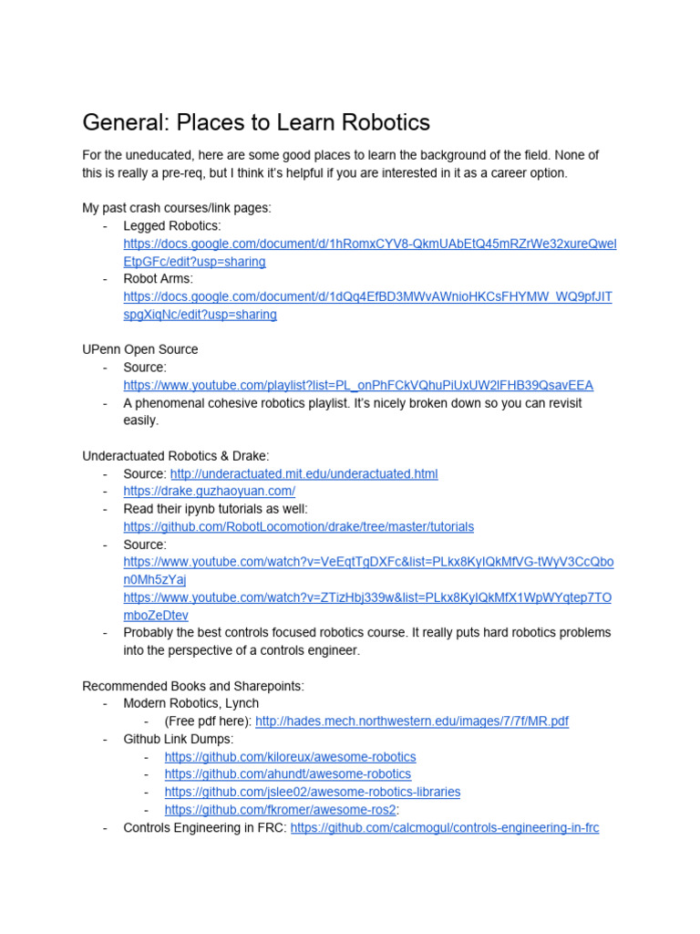 Bipedal Robots Control Crash Course | PDF | Mechanics | Mechanical ...