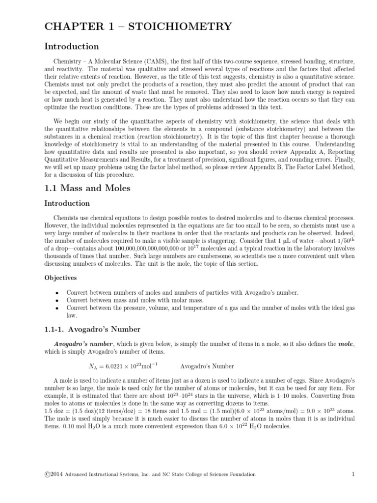 Stoichiometry (PDFDrive) | PDF | Stoichiometry | Mole (Unit)