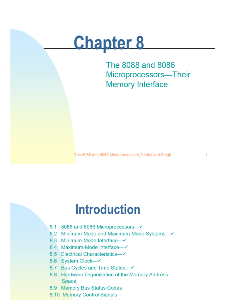 8088 and 8086 Microprocessors Overview | PDF | Input/Output | Logic Gate