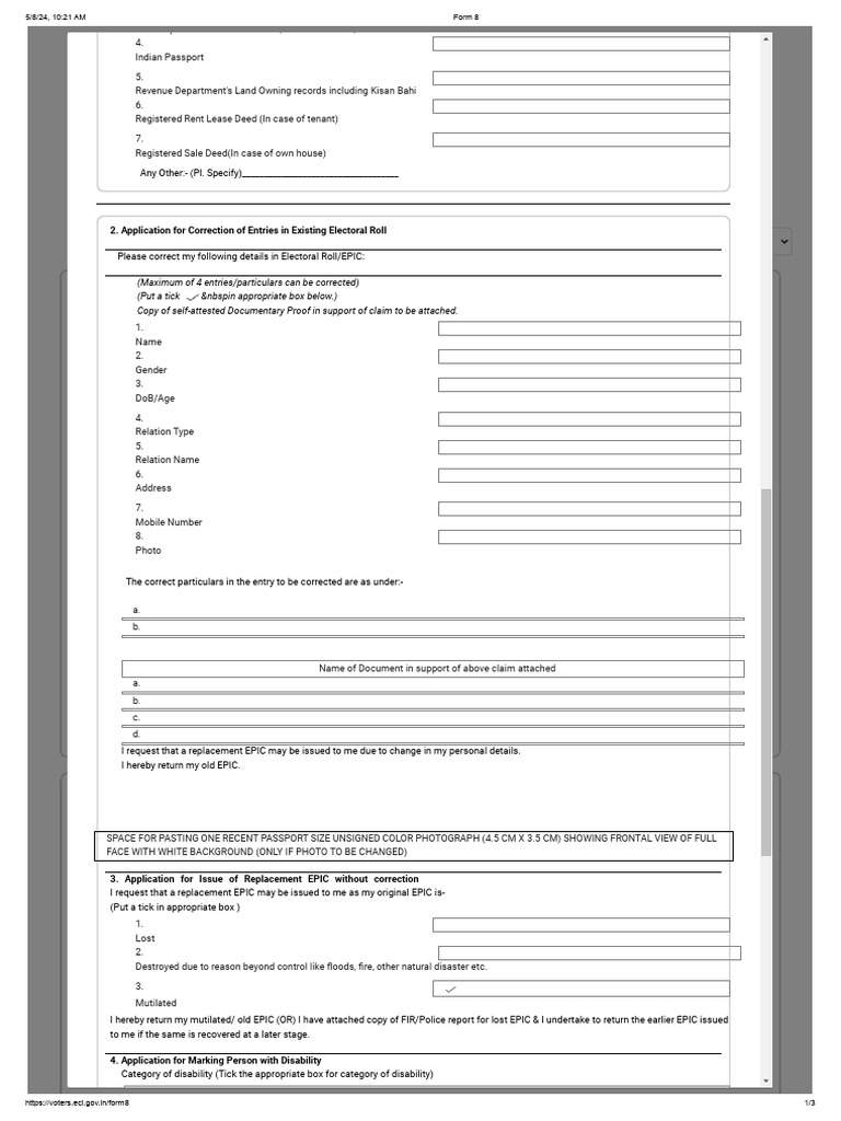 Form 8 | PDF | Government