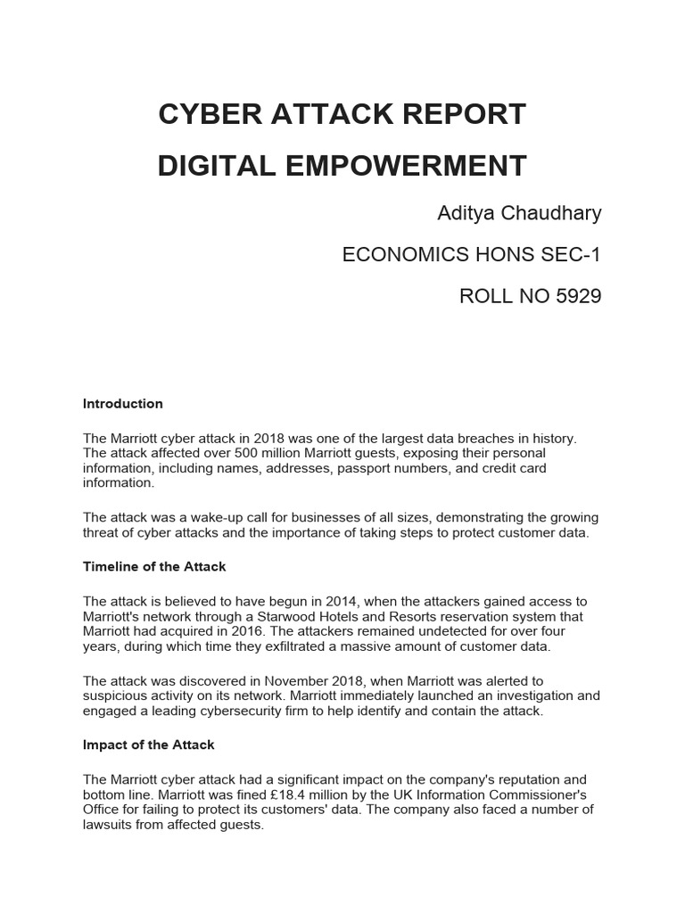 Cyber Attack Report 23858 | PDF | Security | Computer Security