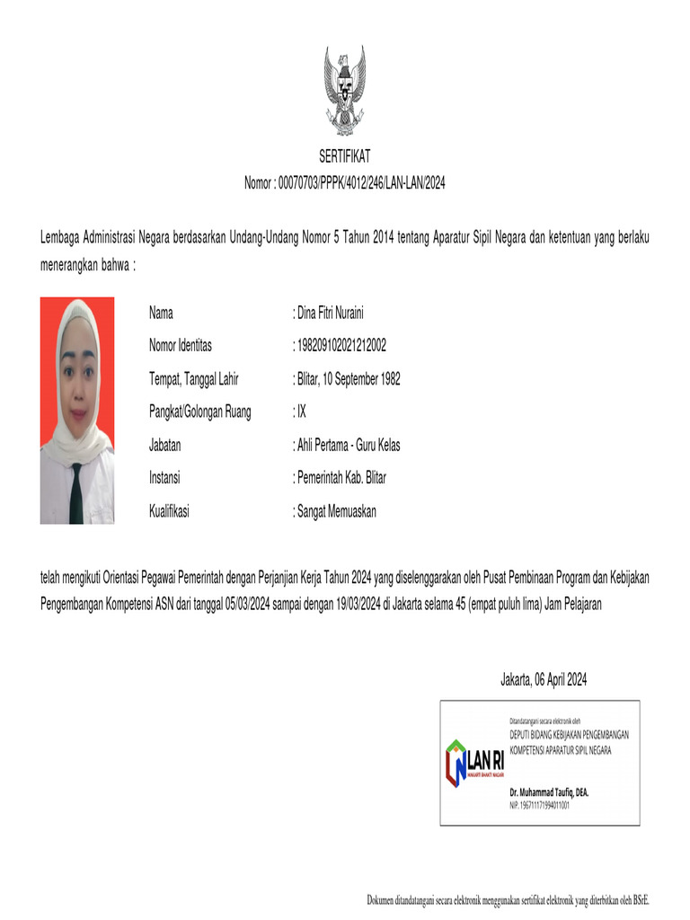 Sertifikat Mooc - Dina Fitri Nuraini | PDF