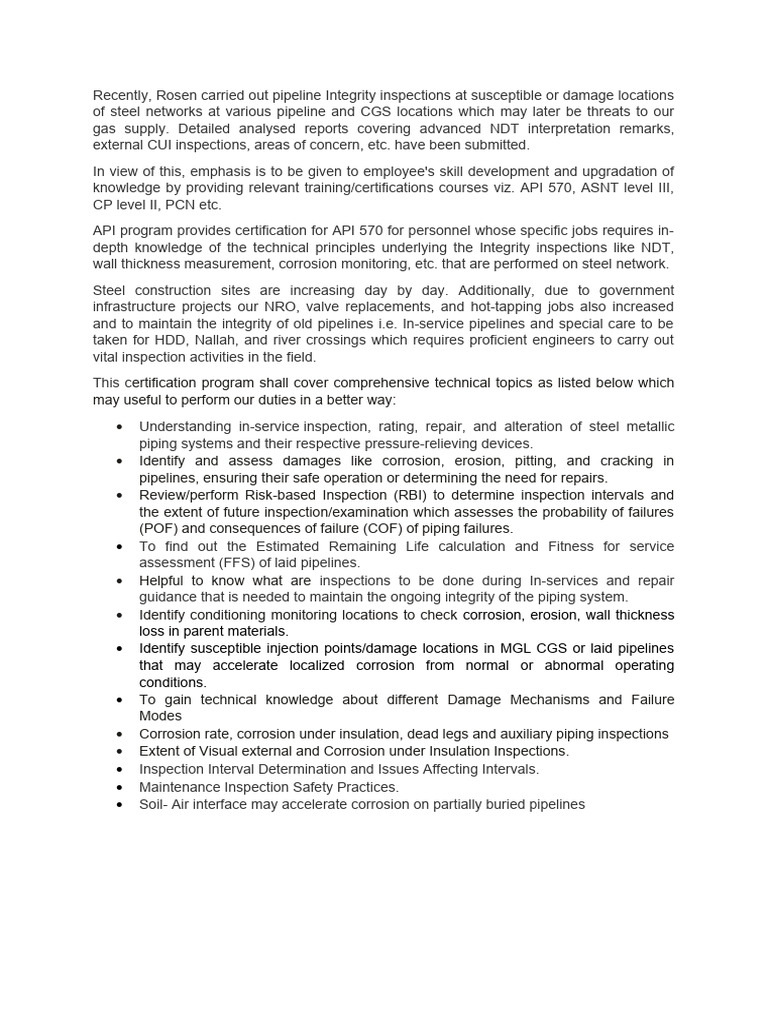API 570 Importance | PDF | Corrosion | Nondestructive Testing