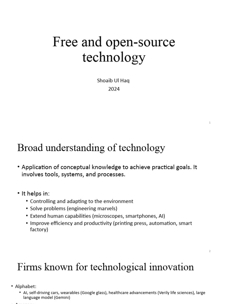 Open Source Software & Hardware | PDF | Intellectual Property | Innovation