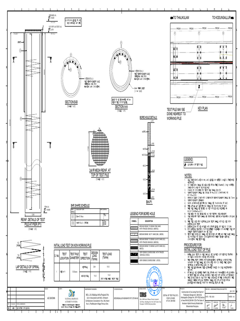 Initial Load Test for Pile 394 | PDF | Road Infrastructure | Road Transport