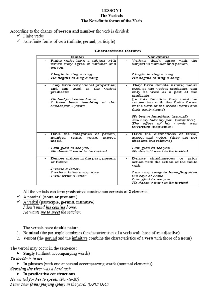 The Verbals | PDF | Verb | Semantic Units