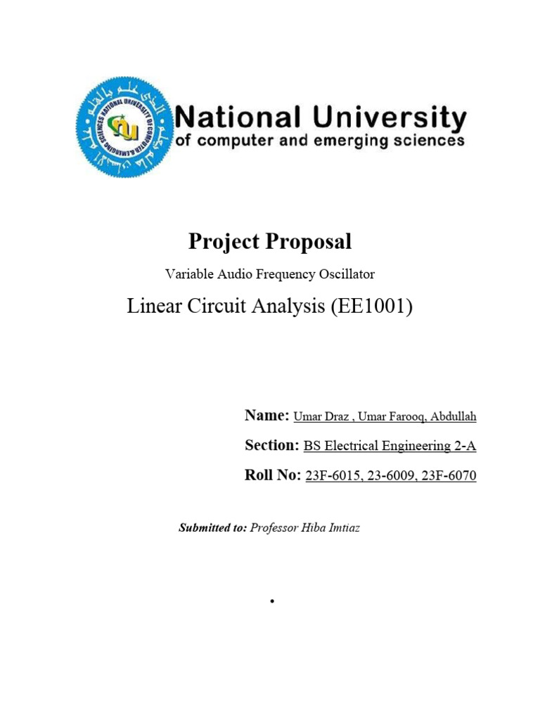 LCA Project Proposal | PDF | Direct Current | Power Supply