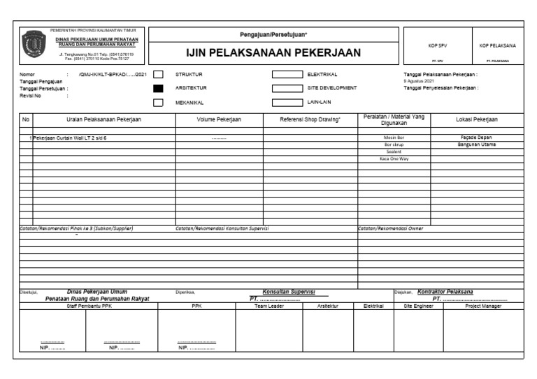 Kop Izin Kerja | PDF