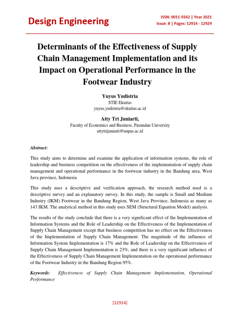 11 Design Engineering 2 Yuyus Yudistria 11 1023 | PDF | Supply Chain Management | Survey Methodology