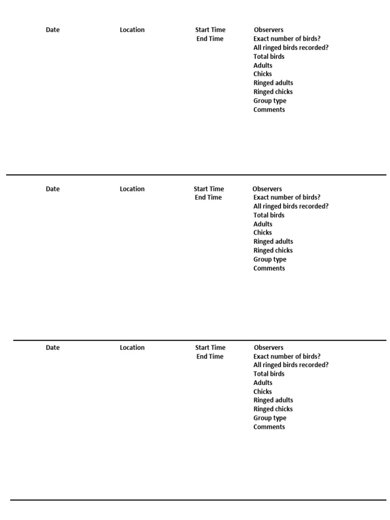 New Observation Sheet. | PDF