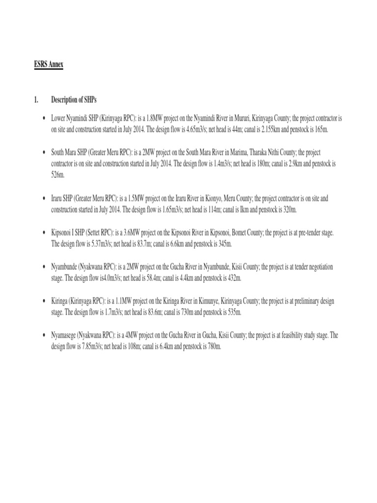 Small Hydro Projects Overview | PDF | Electric Power | Power (Physics)