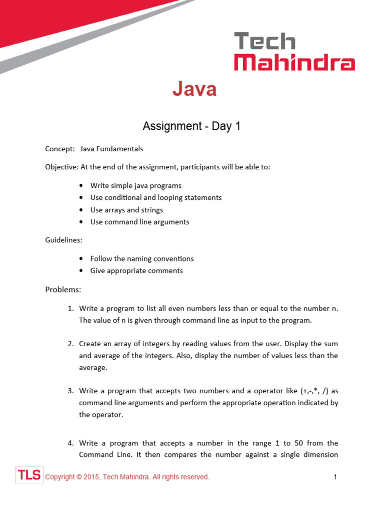 Day 1 Assignment | PDF Day 1 Assignment | PDF