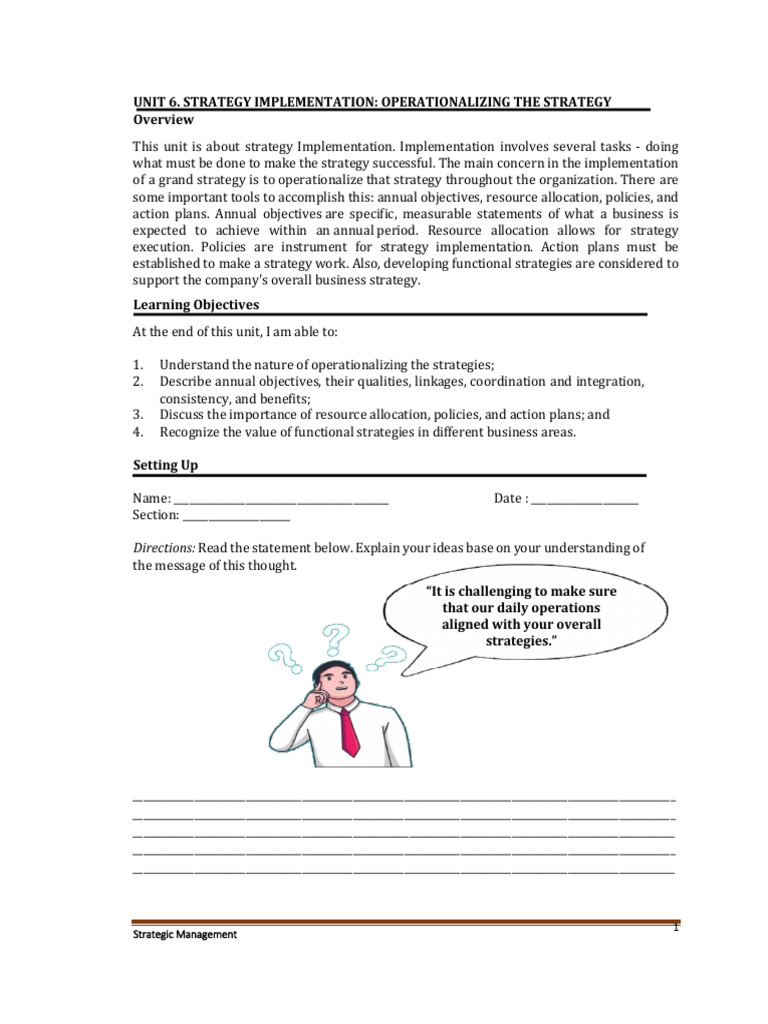 Strategy Implementation Guide | PDF | Strategic Management | Policy