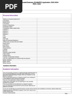 UBC Personal Profile Questions | PDF