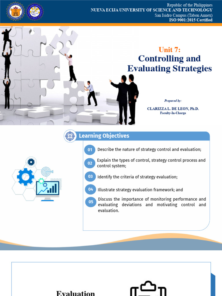 Strategy Control & Evaluation Guide | PDF | Budget | Evaluation