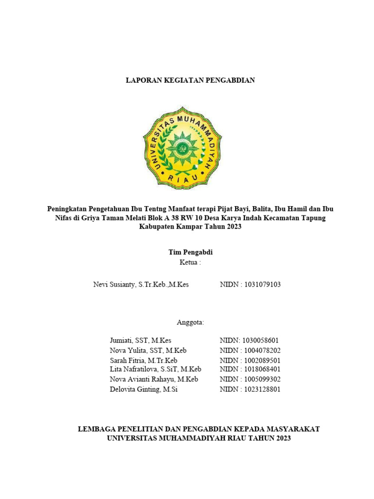 Laporan Kegiatan Pengabdian Annajah | PDF