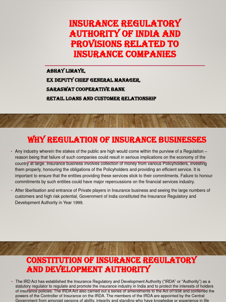 Insurance Regulatory Authority of India PDF | PDF | Insurance | Life ...