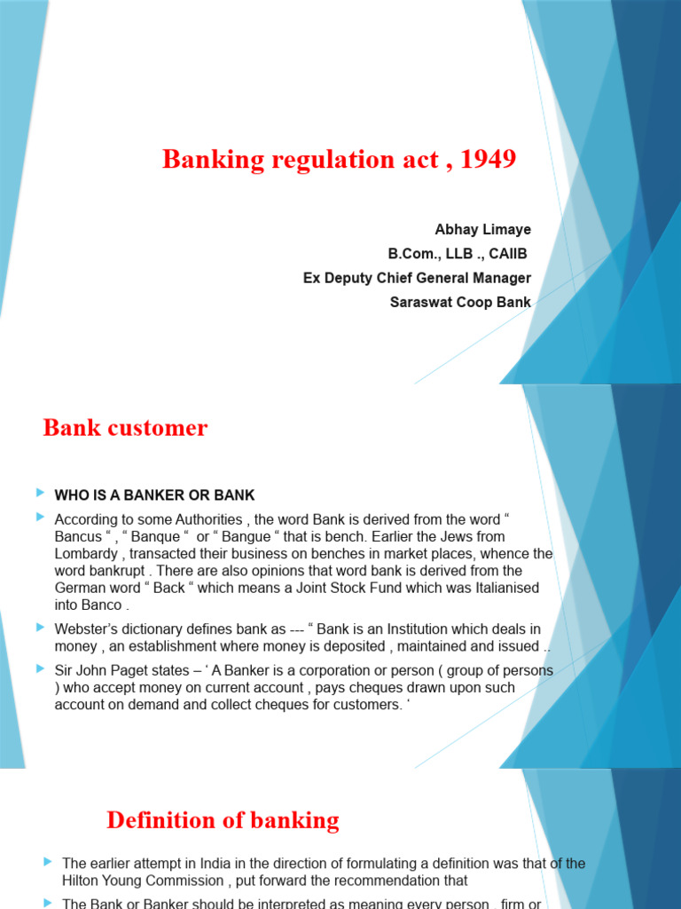 Banking Regulation Act 1949 - A | PDF | Banks | Securities (Finance)