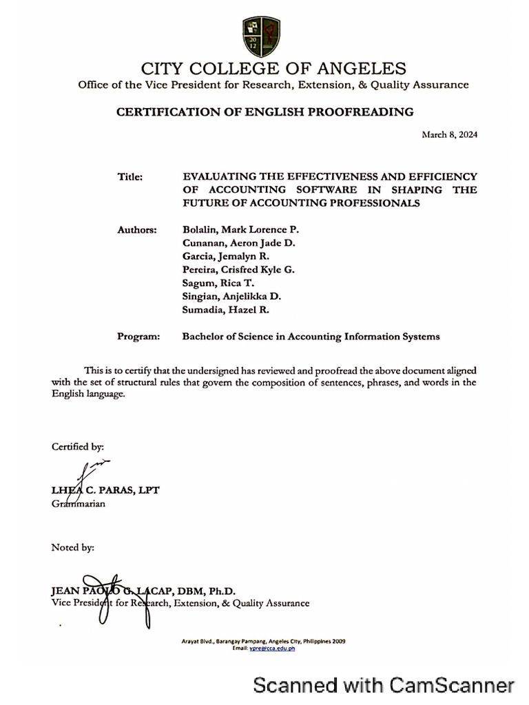 Certificate of English Proofreading AI | PDF
