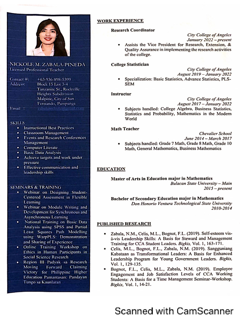 CV Statistician | PDF