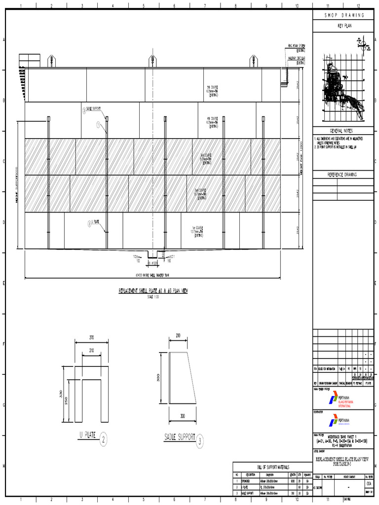 Replacement Shell Plate Plan View For Tank P-5 | PDF | Energy ...
