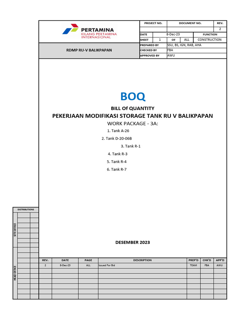 Boq MDTK Paket-3a r.3 - 081223 Update by KPB - HMH - 18.01.24 - For PMC | PDF | Valve ...