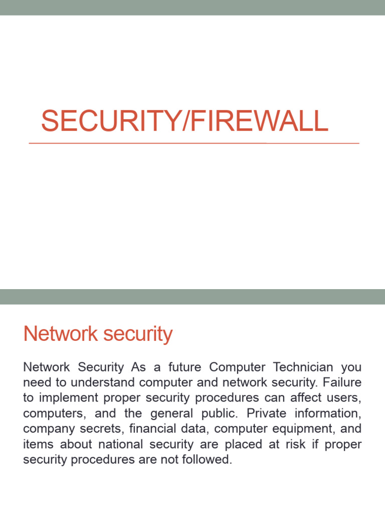 Security and Firewall | PDF | Security | Computer Security