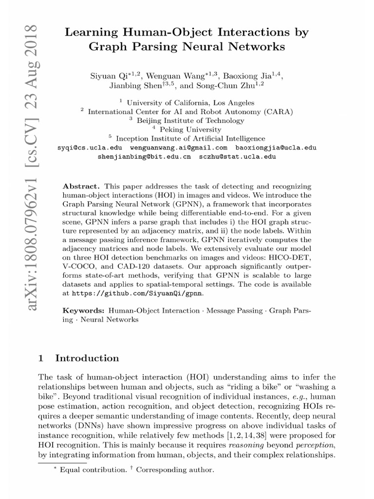 Human Object Interaction in Images Using GNN | PDF