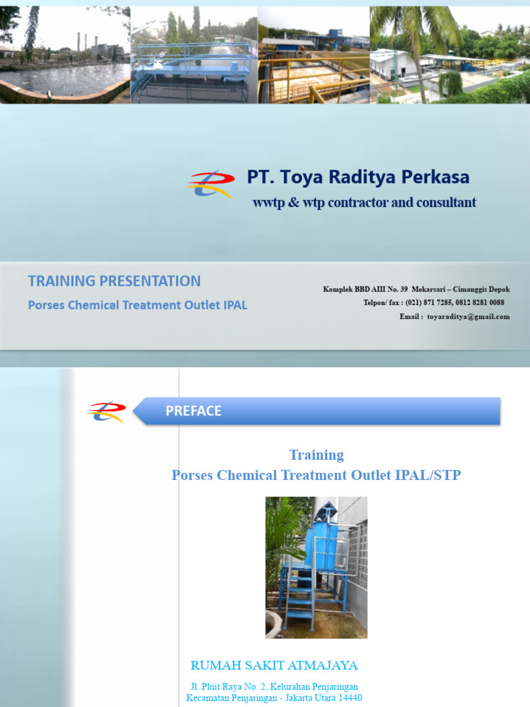 Presentasi Training Chemical Treatment Outlet STP RS Atma Jaya | PDF