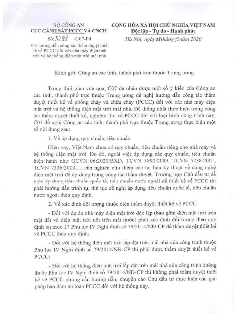 Cong Van 3288 c07 p4 Cuc Canh Sat Phong Chay Chua Chay Va Cuu Nan Cuu Ho | PDF