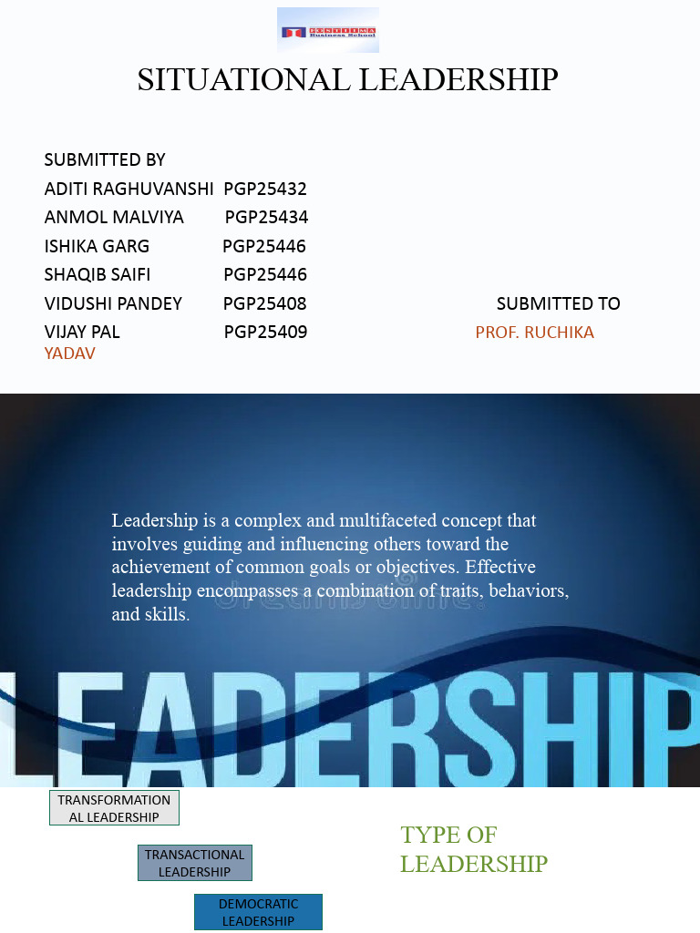 Situational Leadership Explained | PDF | Leadership | Social Psychology