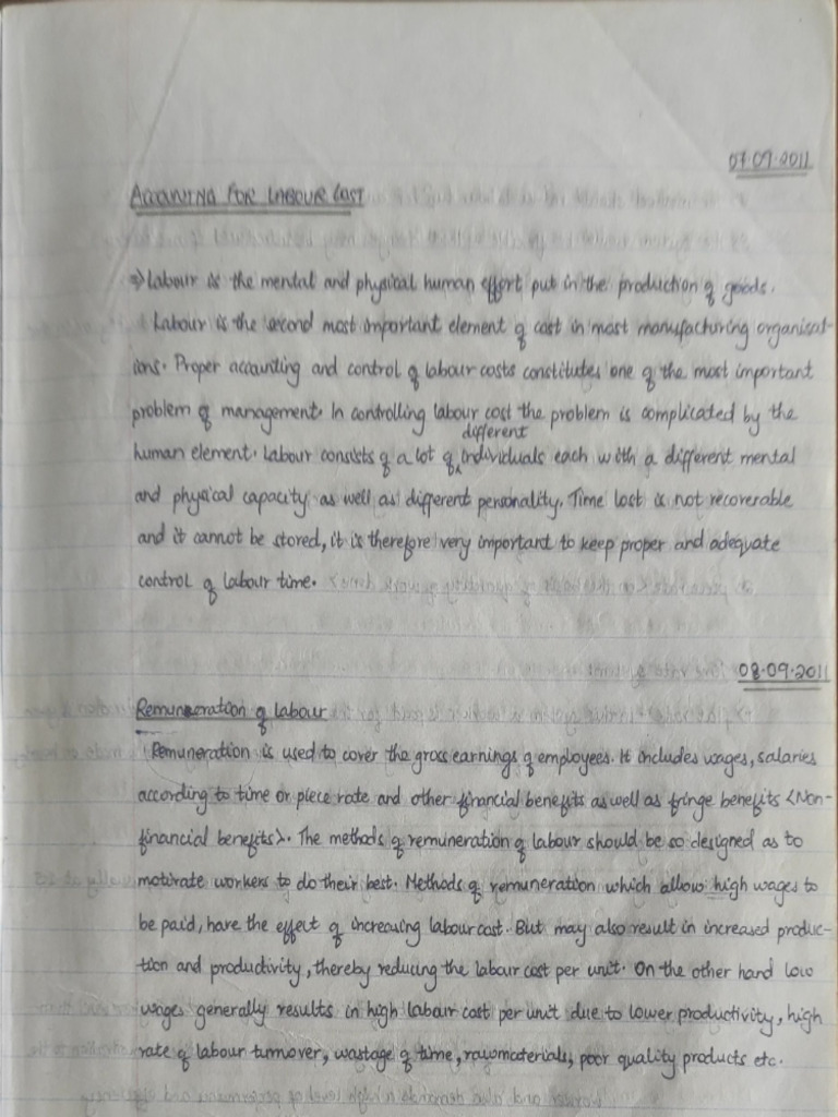 Labour Costing | PDF