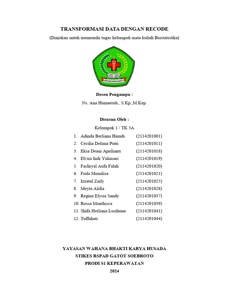 Kel.1_transformasi Data Dengan Recode | PDF