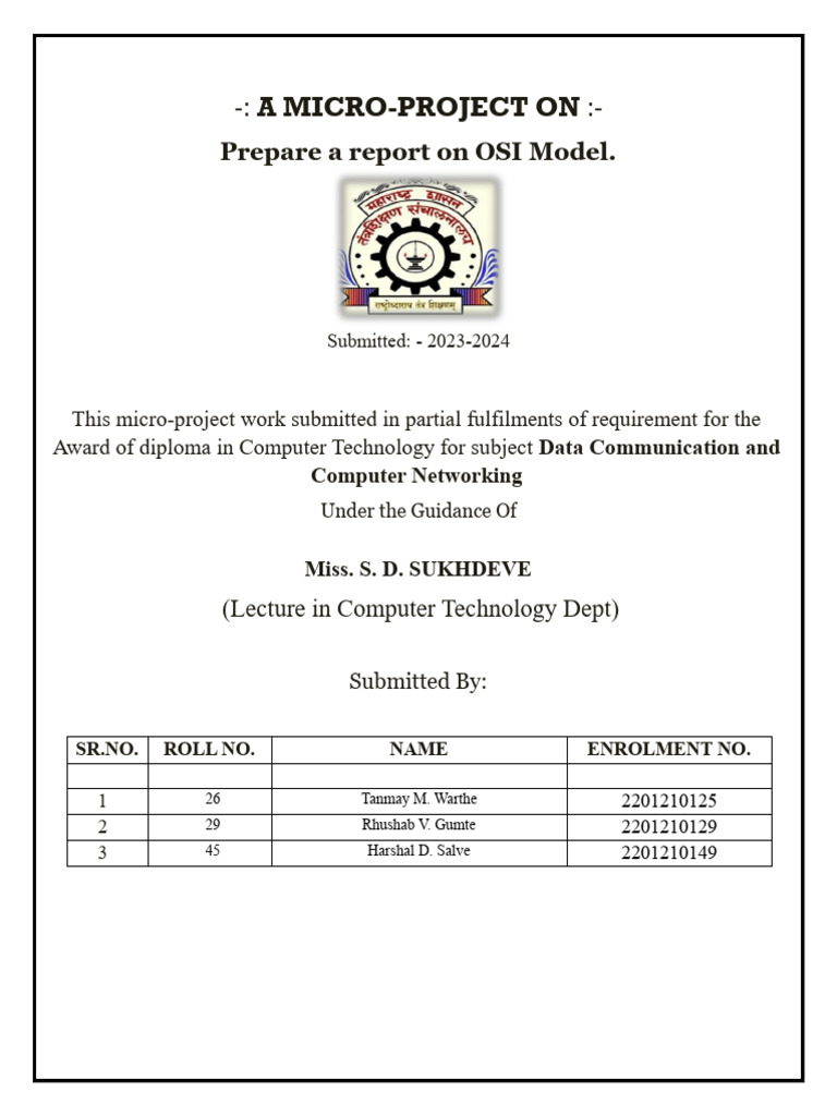 DCC MP | PDF | Osi Model | Computer Network